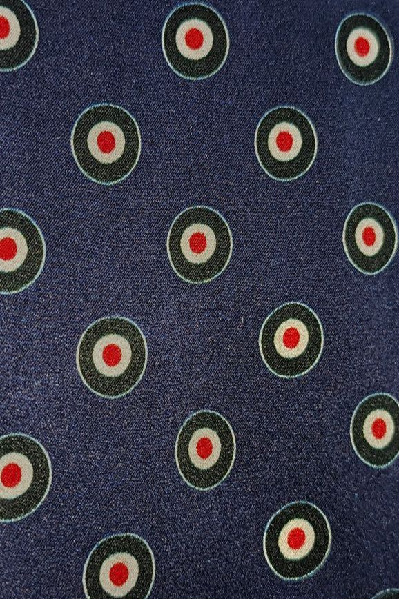 Tootal Vintage - Target Print Blue / Red / Green - Silk Scarf – The ...