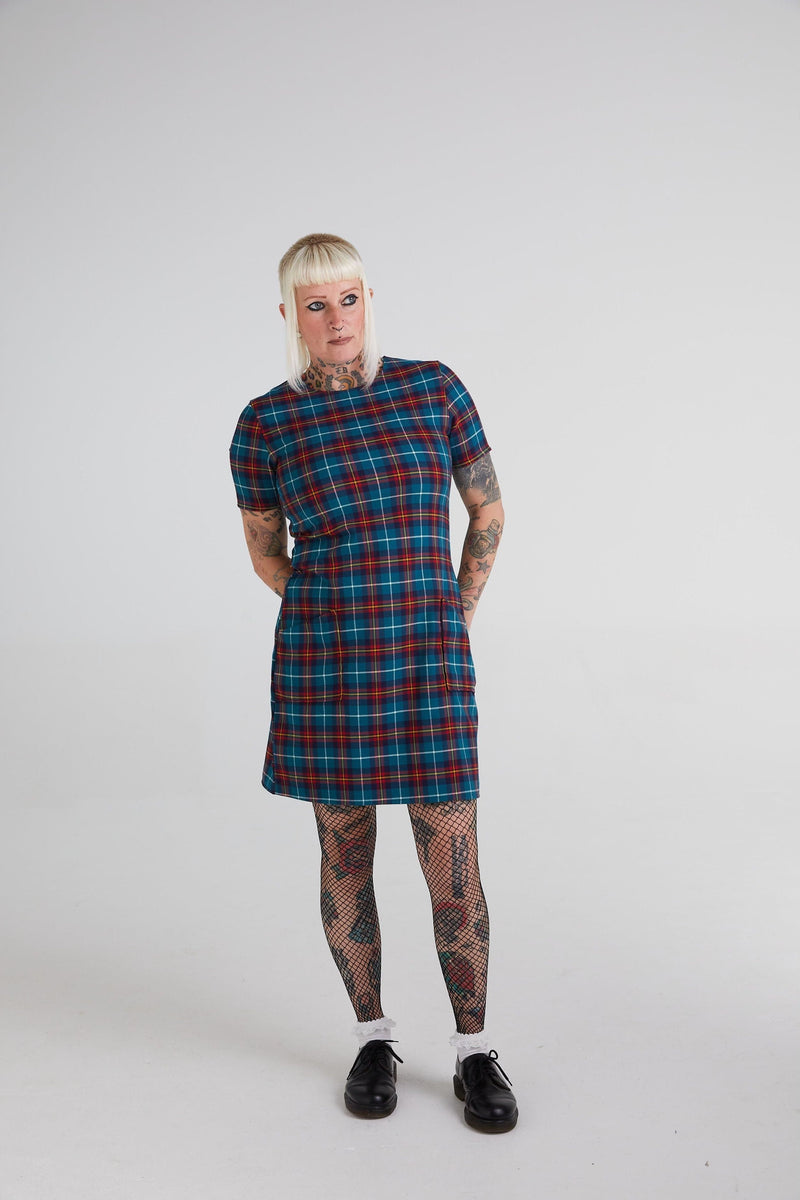 Modfather Clothing - Made in England 'The Vivienne' Green / Red - Dres ...