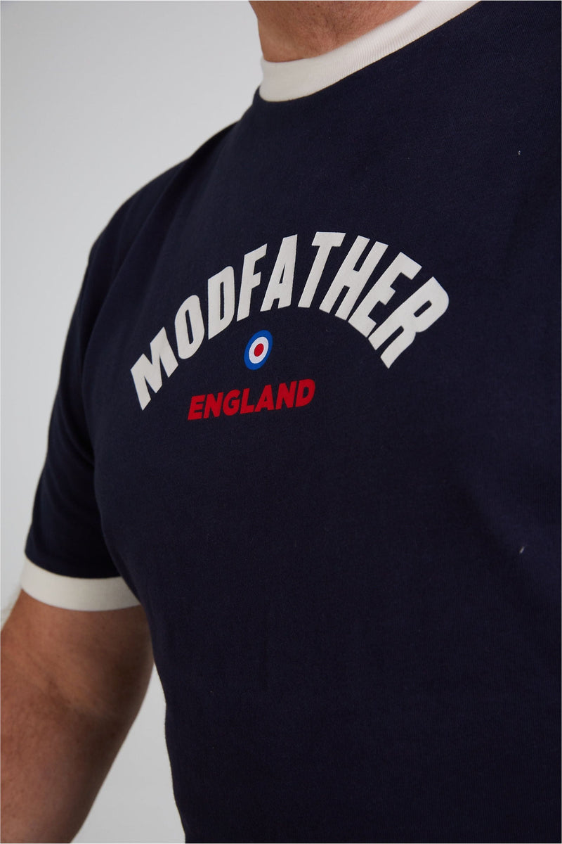 Logo Script Navy - T-Shirt – The Modfather Clothing Company
