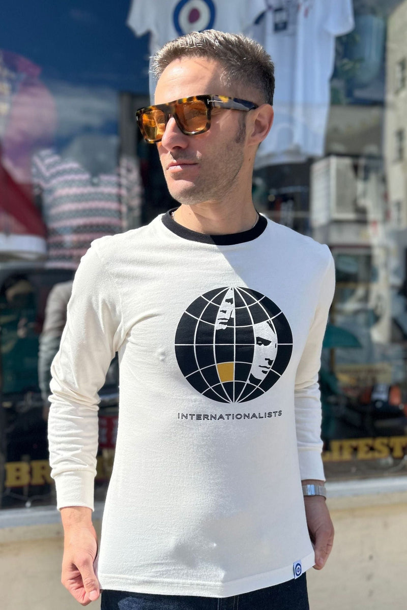 Modfather Clothing - Internationalists Ecru - Long Sleeve T-shirt – The ...
