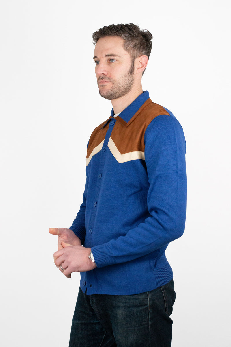 Modfather Clothing x Gabicci Vintage Royal Blue - Yardi Cardi Knit ...