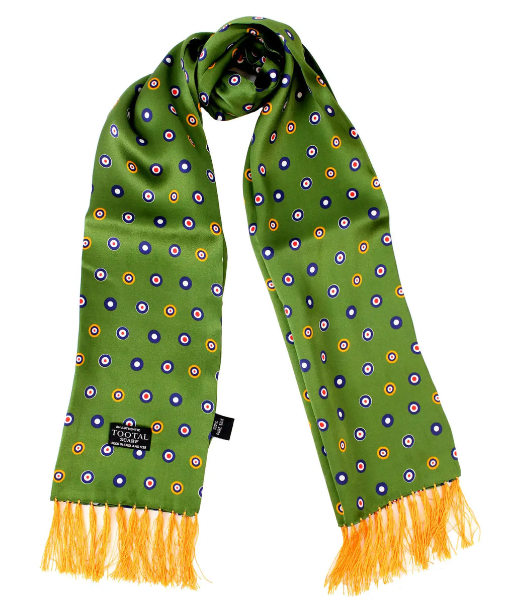 Target Print Parka Green - Silk Scarf – The Modfather Clothing Company